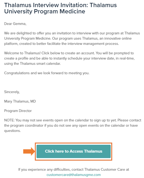 Creating your Thalamus Applicant Account – ThalamusGME