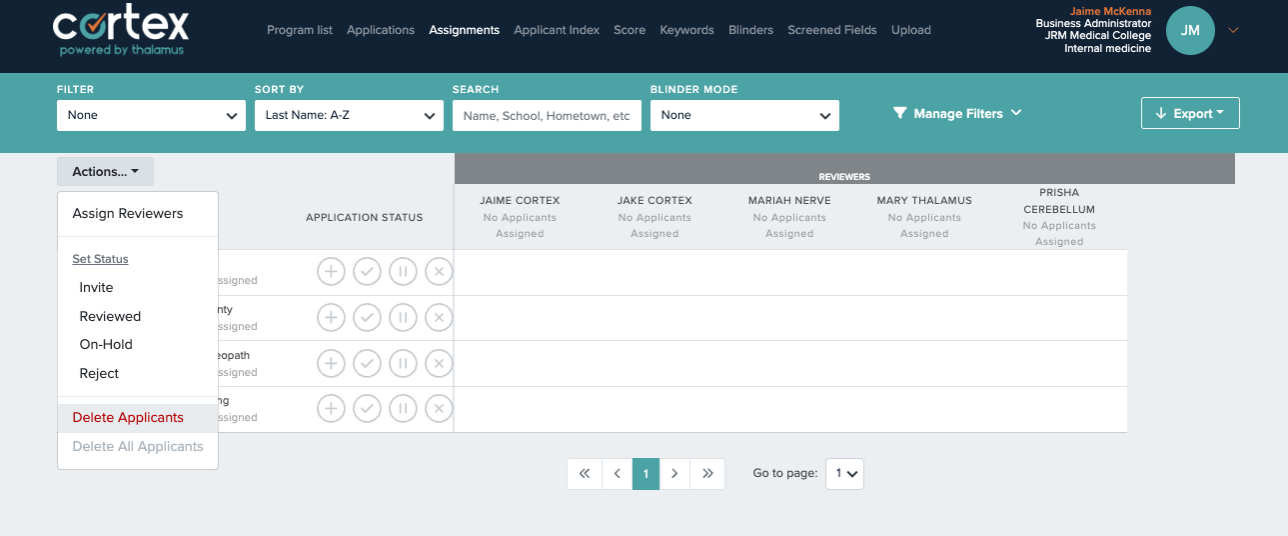 Deleting Applications in Cortex – ThalamusGME