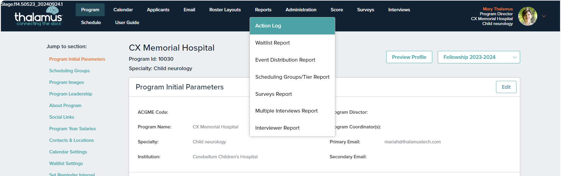 Managing & Viewing Your Scheduled Follow Up Interviews – ThalamusGME