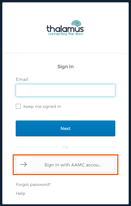 Logging In and Selecting Program in Thalamus Core – ThalamusGME